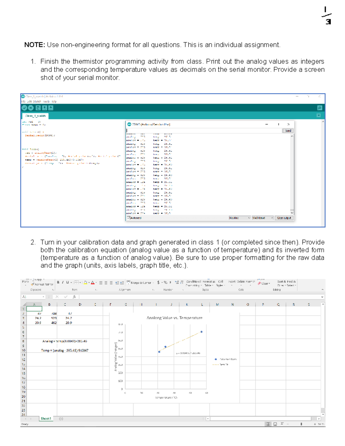 Homework 1 - NOTE: Use non-engineering format for all questions. This ...
