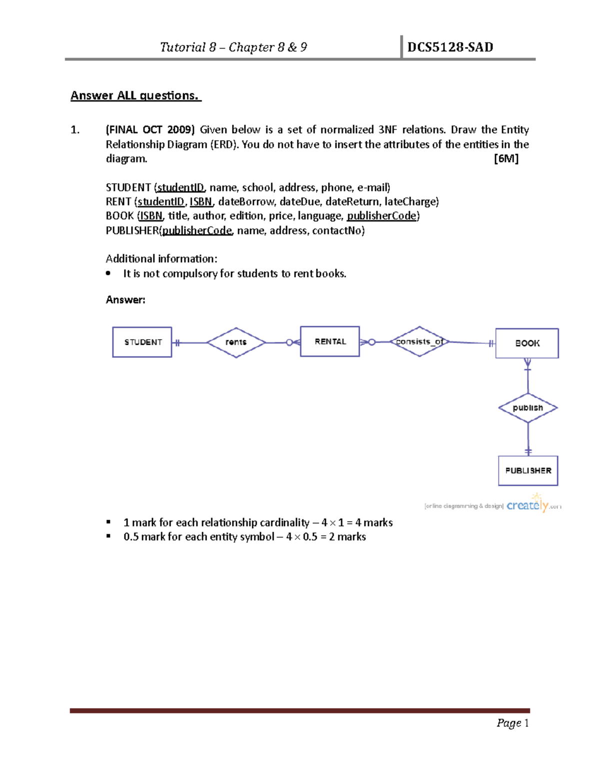 Tutorial 8 TRI58ANS - answer - Tutorial 8 Chapter 8 9 Answer ALL ...