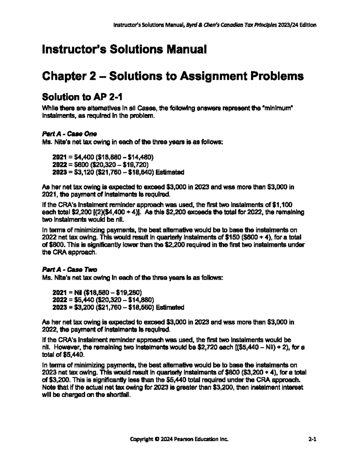 Assignment Two Solution Part Two - ACCT 3370 - Studocu