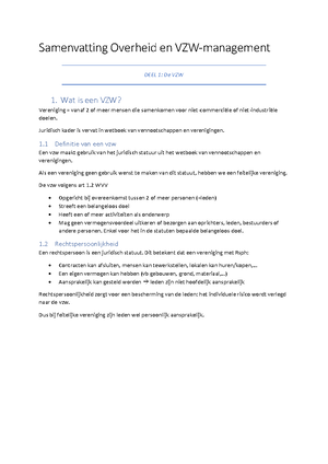 3. Samenvatting Overheid en vzw - Samenvatting Overheid en vzw ...