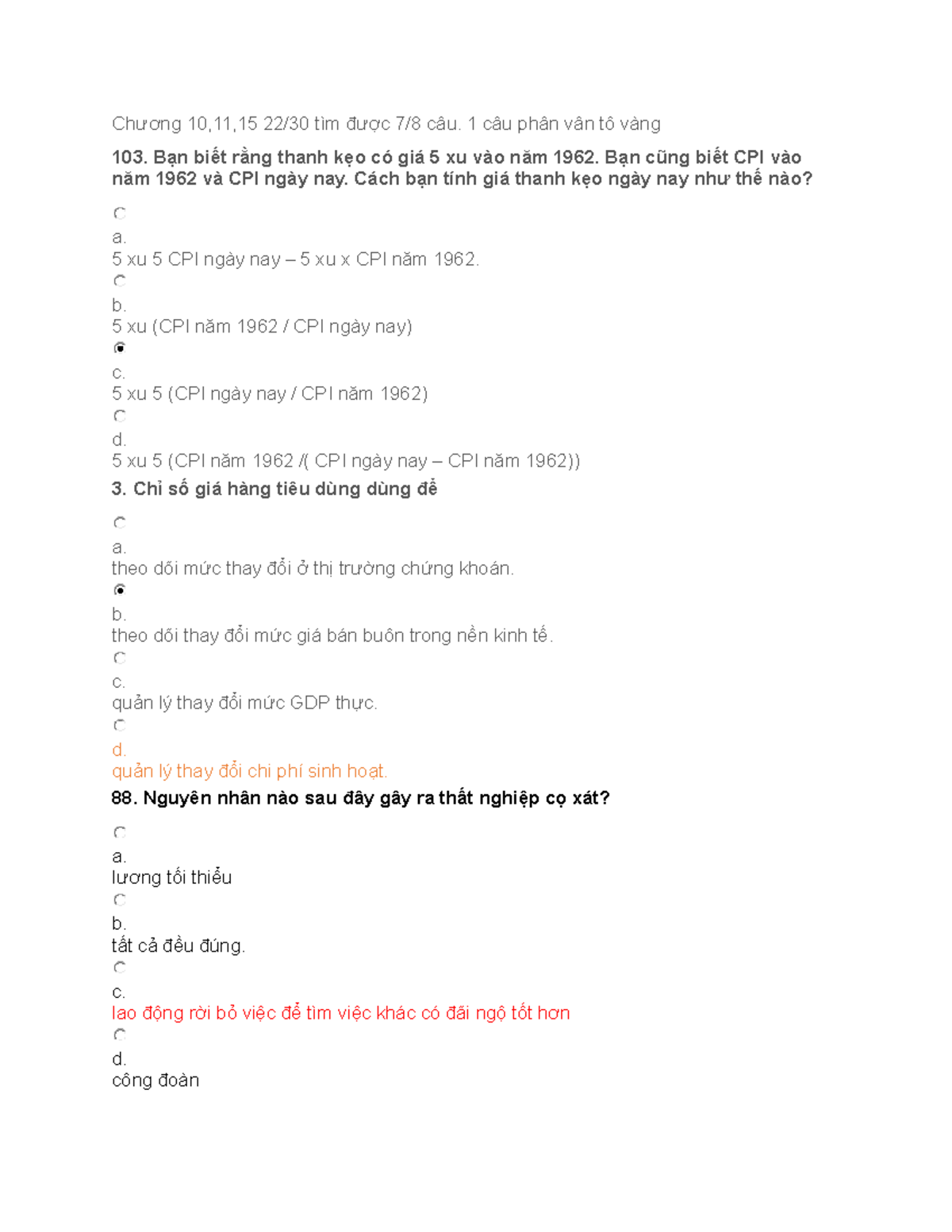 KTVM Ôn tập các chương - ktvm - Chương 10,11,15 22/30 tìm được 7/8 câu ...