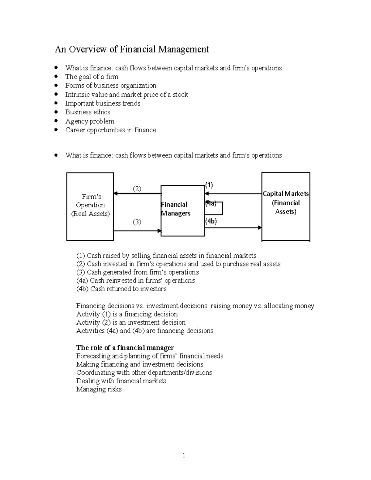 Notes of Business Finance - An Overview of Financial Management What is ...