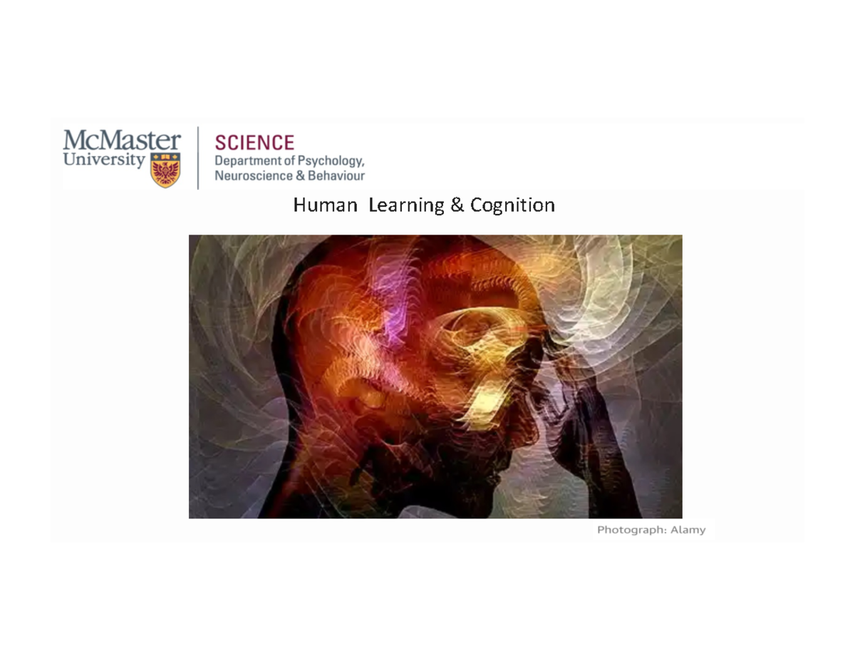 Psych 2H03 S22 Object Recognition - Human Learning & Cognition ...