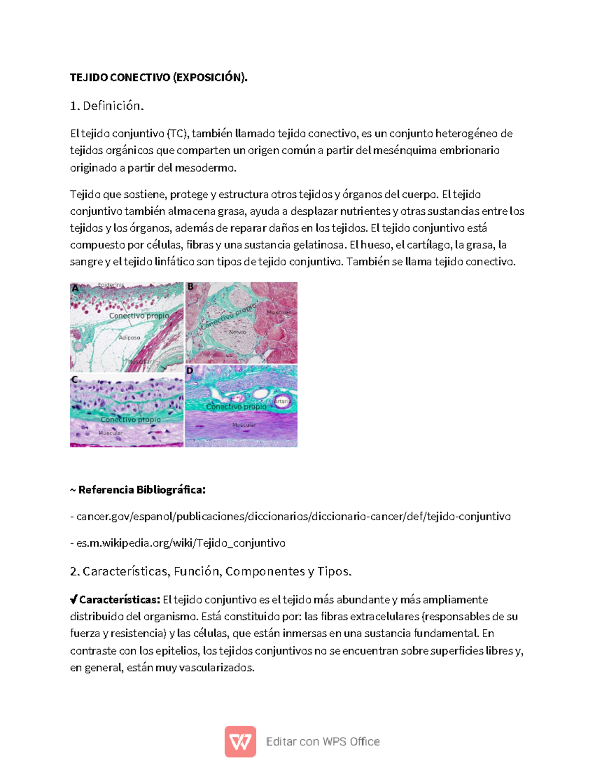 Tejido Conectiv-WPS Office 2 - TEJIDO CONECTIVO (EXPOSICIÓN). 1 ...