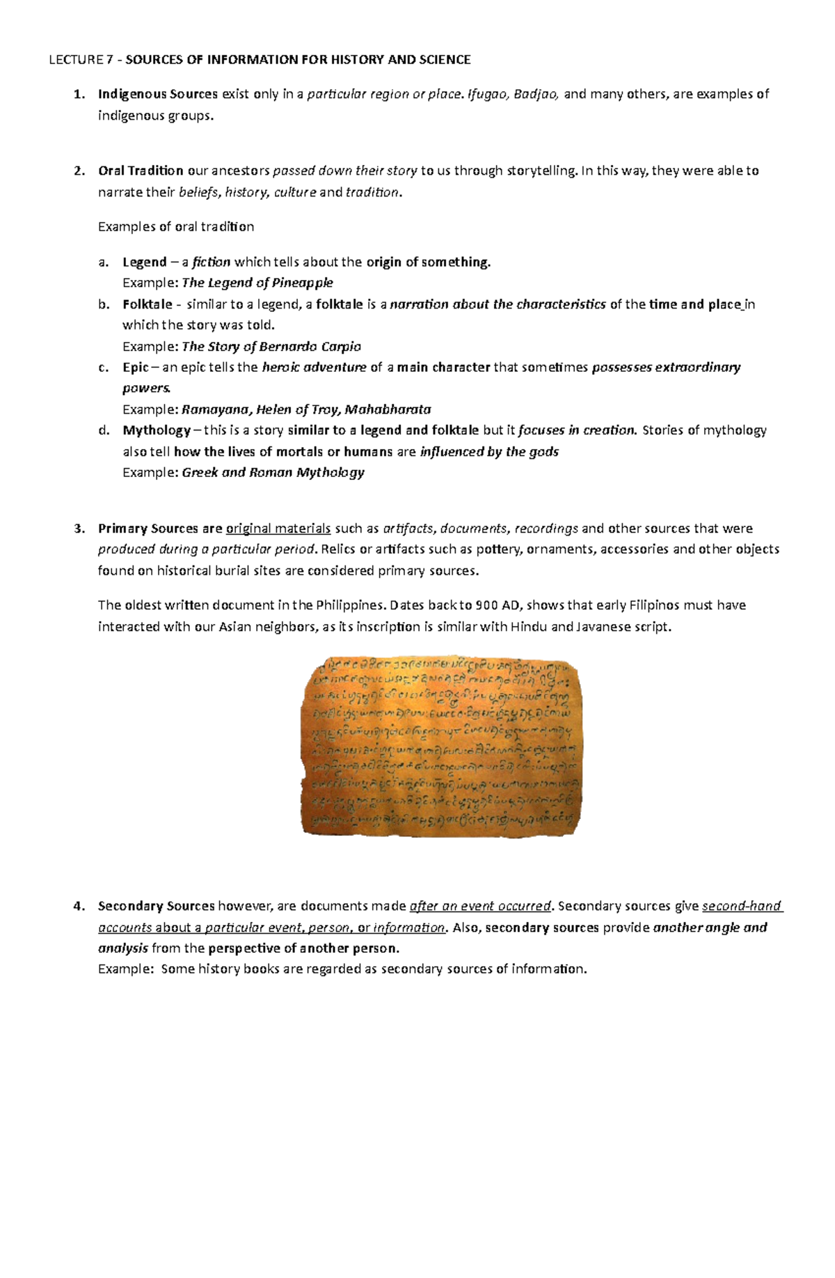 MIL-Lecture-7 - reviewer - LECTURE 7 - SOURCES OF INFORMATION FOR ...