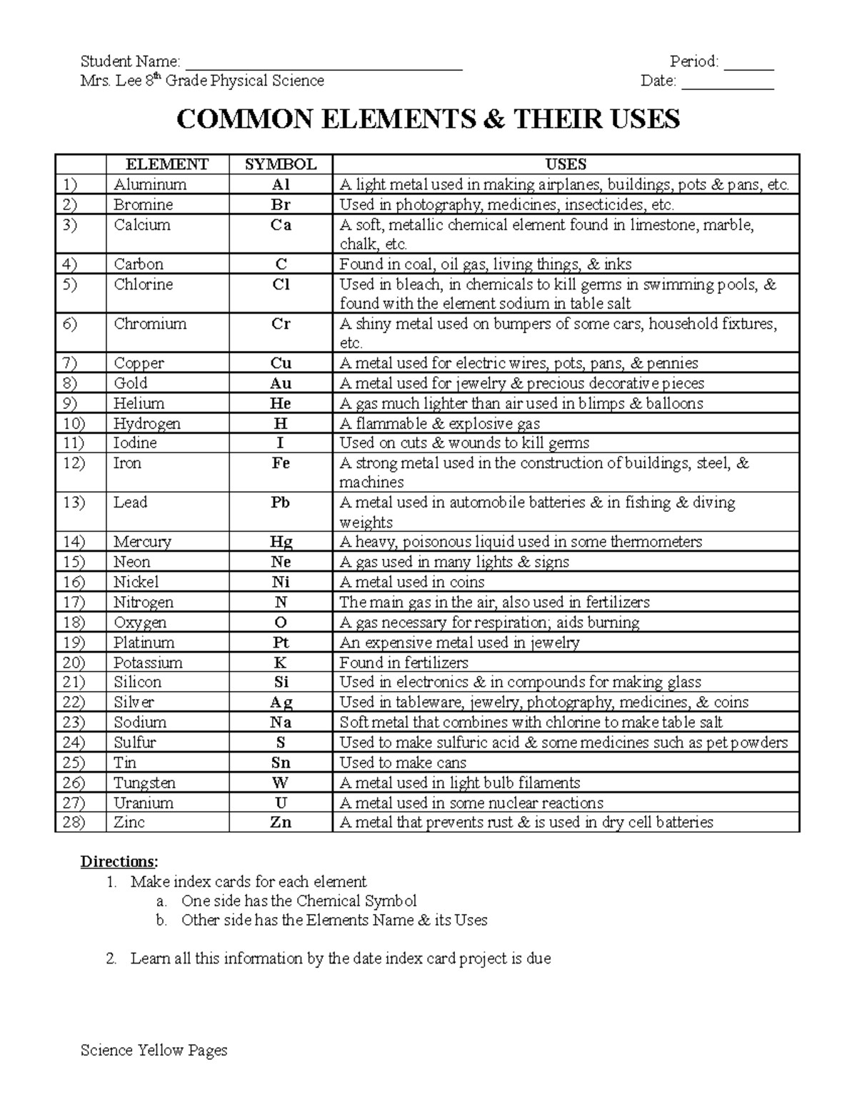 Common elements 9-11 - My work - Student Name ...