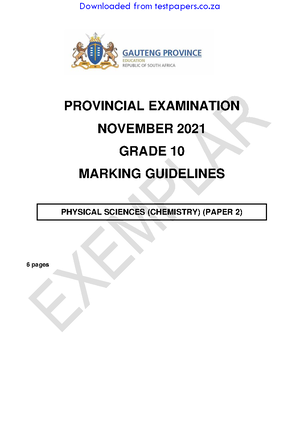 Gr10 Physical Sciences P2 (ENG) NOV Question Paper - GAUTENG DEPARTMENT ...