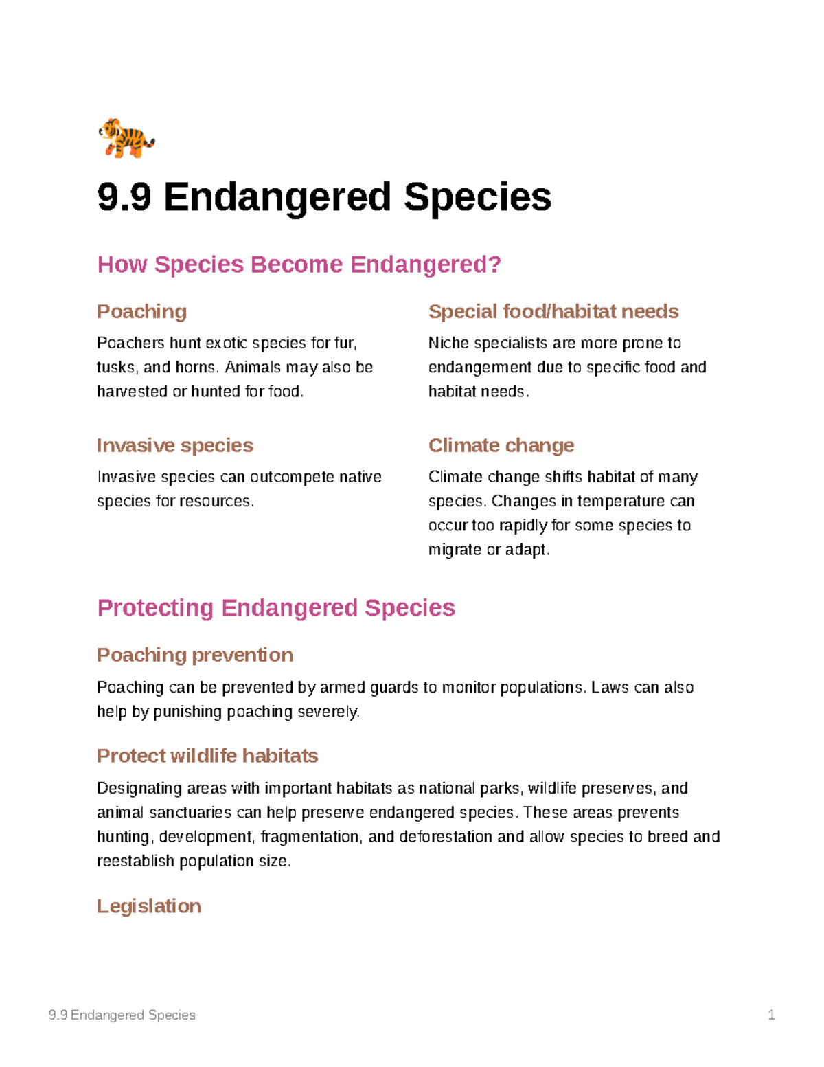 Endangered species - Animals may also be harvested or hunted for food ...
