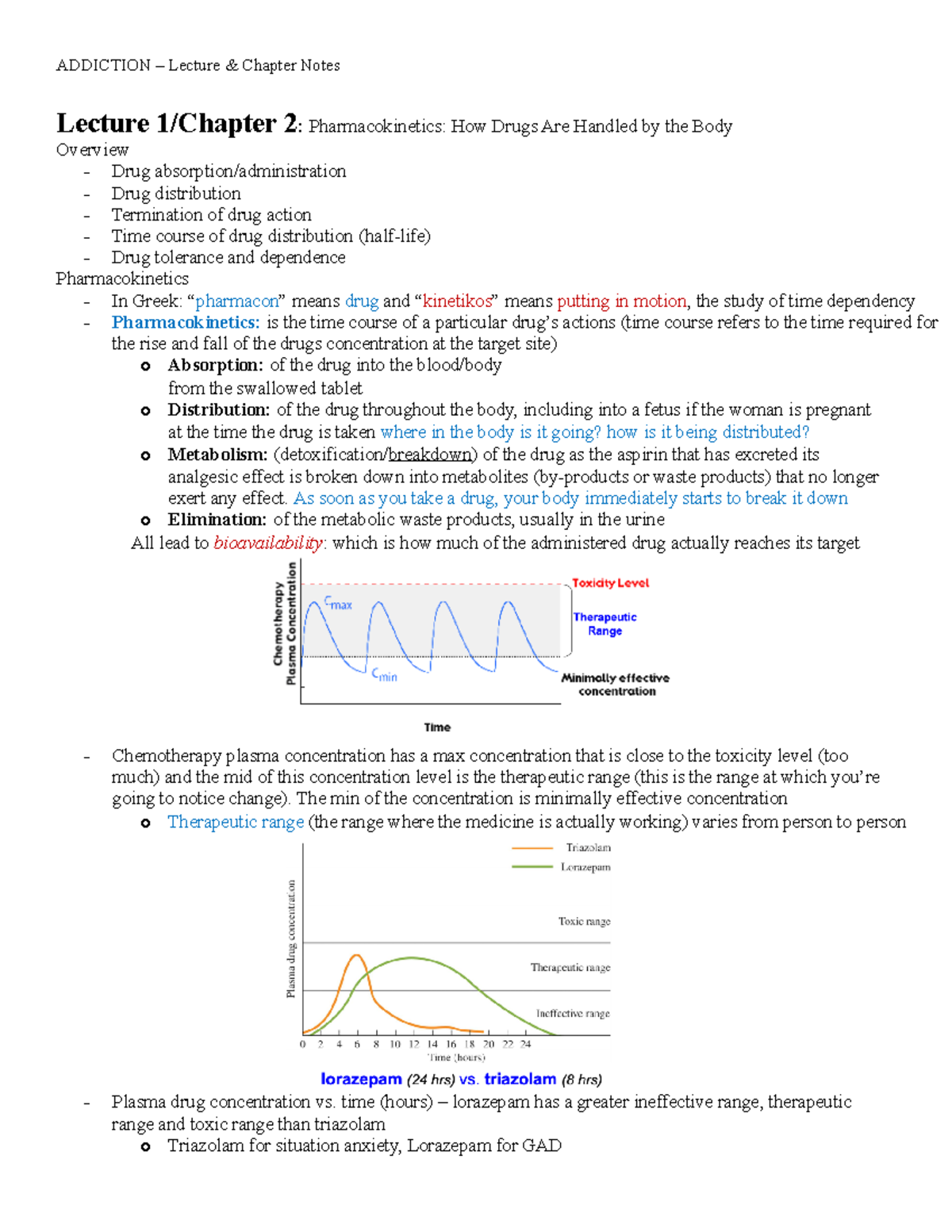 Addictions Midterm Notes - ADDICTION – Lecture & Chapter Notes Lecture ...