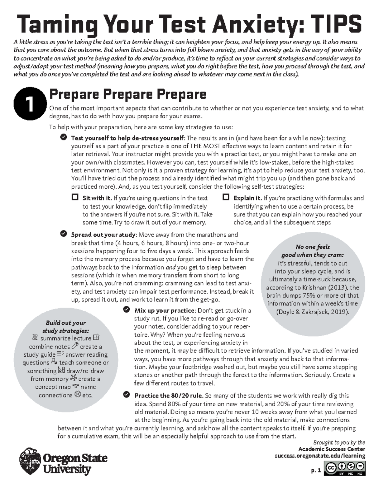 Test Anxiety - It also means that you care about the outcome. But when ...