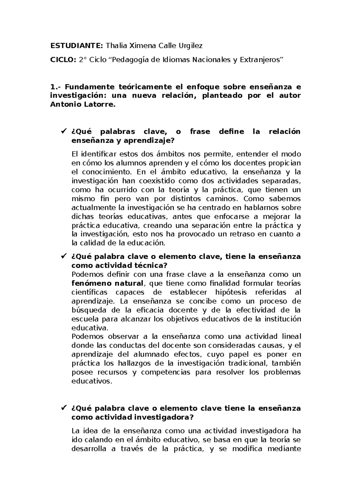 Antonio Latorre 2005 - foro 1 bimestre 2 - ESTUDIANTE: Thalia Ximena ...