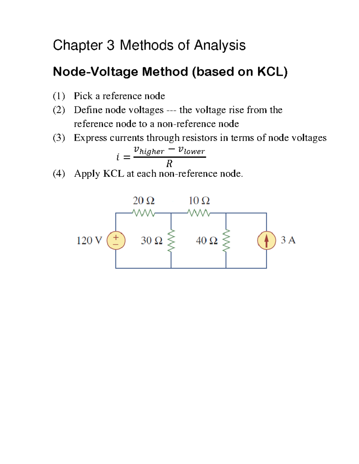 306 chapter 3 slides - Lecture notes 3 - Chapter 3 Methods of Analysis ...