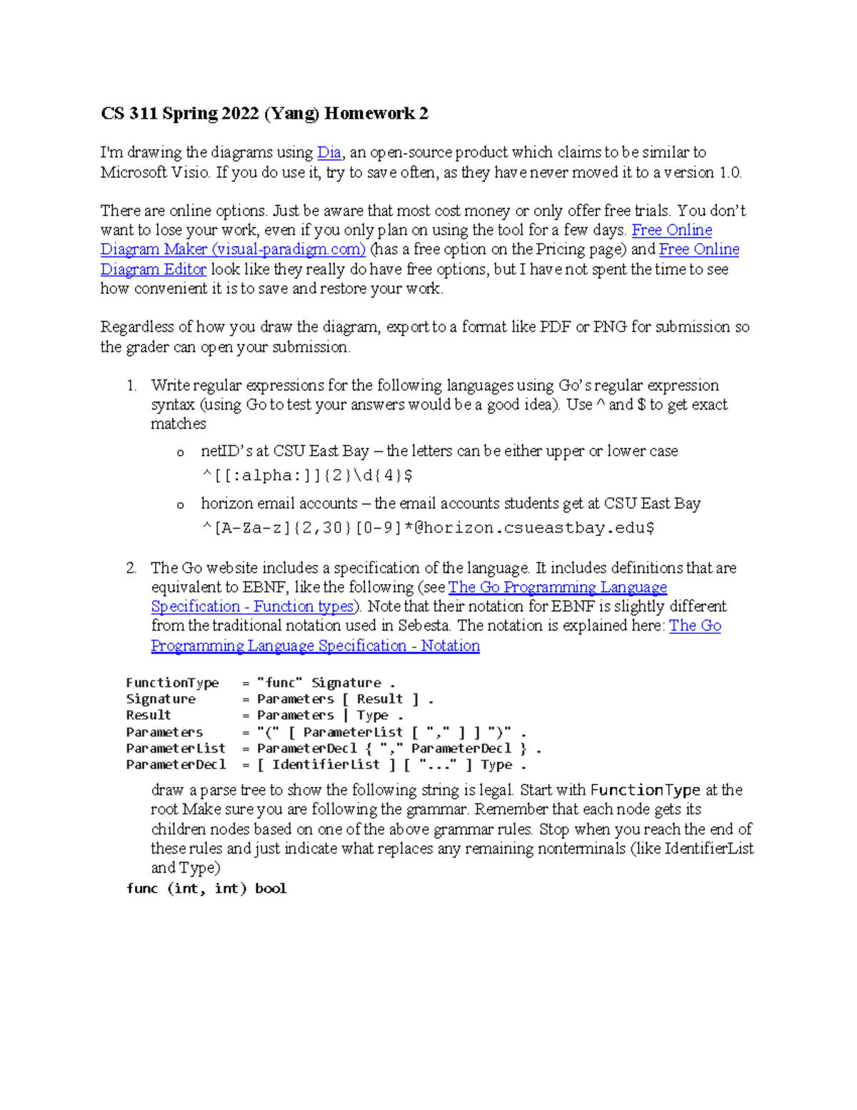 Cs311spr22hw2 sample solution - CS 311 Spring 2022 (Yang) Homework 2 I ...