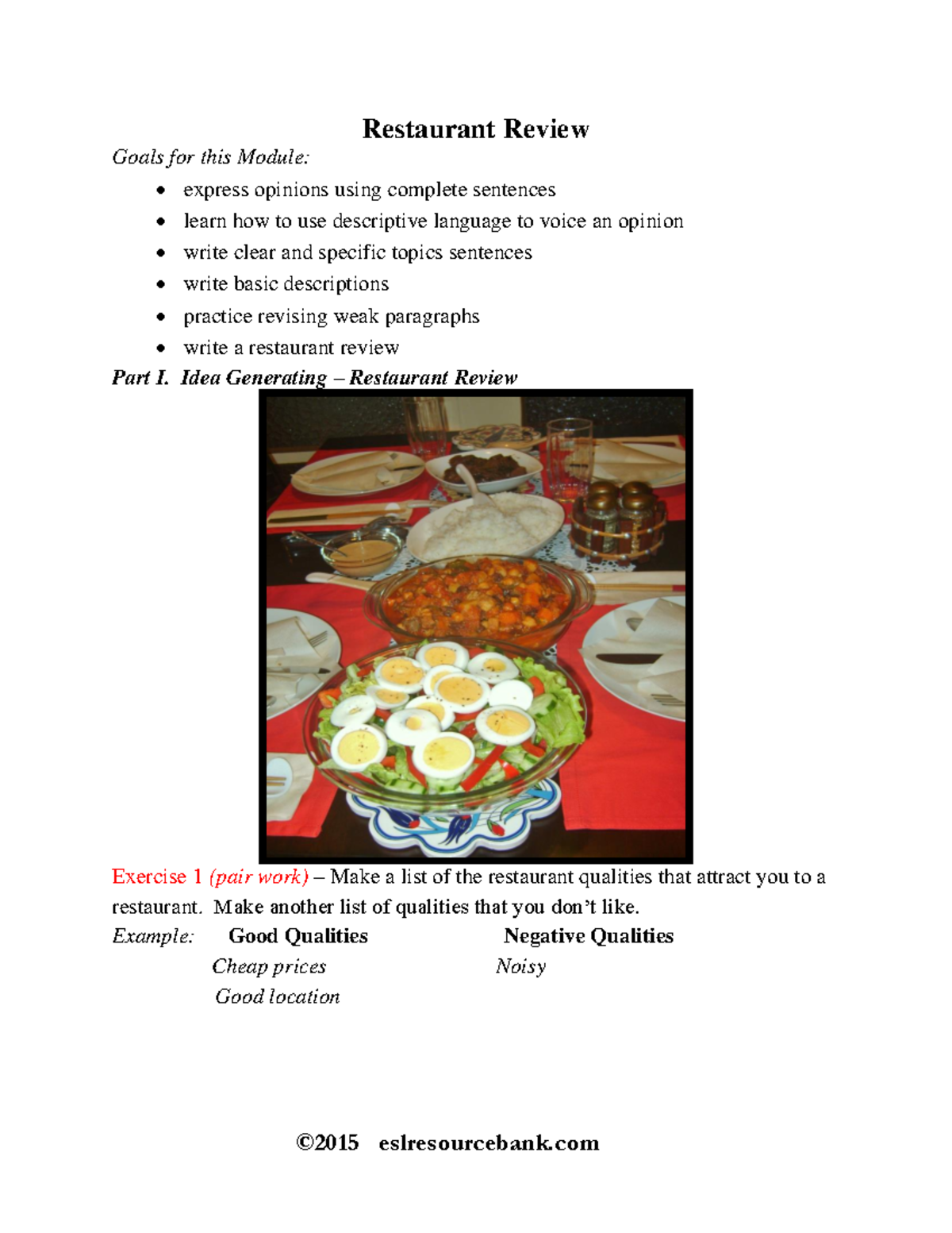 Restaurant Review - Restaurant Review Goals for this Module: express ...