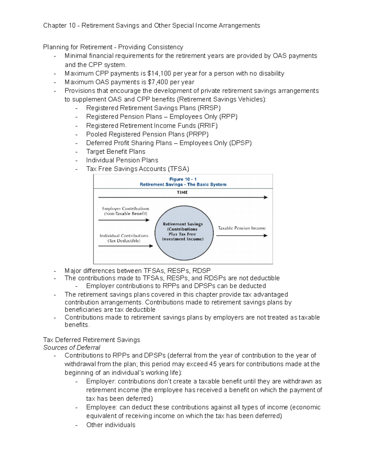 Chapter 10 - Lecture and textbook notes - Planning for Retirement ...