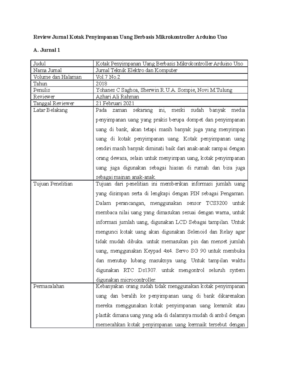 Jurnal Kotak Penyimpanan Uang Berbasis Mikrokontrolel Arduino Uno ...