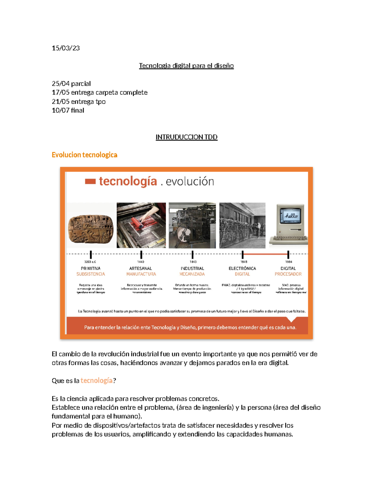 TEC. Digital PARA EL DiseñO - 15/03/ Tecnologia digital para el diseño ...