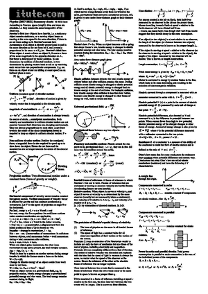 VCE unit 3 and 4 physics cheat sheet - Studocu
