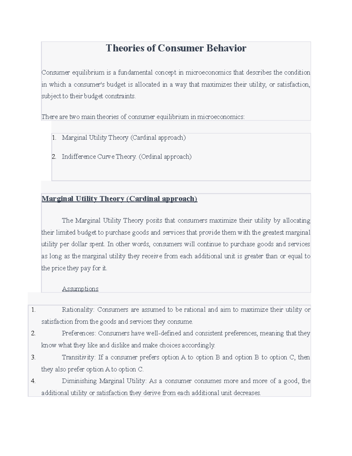 Theories of Consumer Behavior: Simple and easy note - Theories of ...