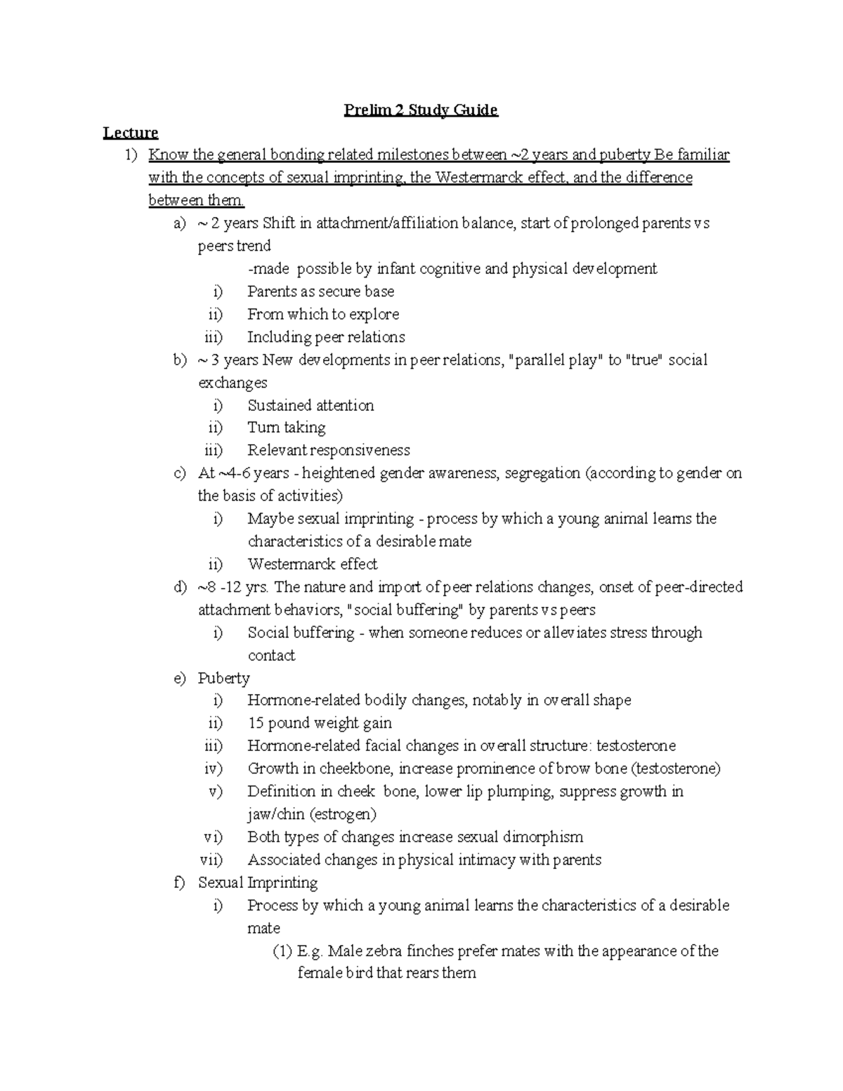 Prelim 2 study guide - Prelim 2 Study Guide 1) Know the general bonding ...