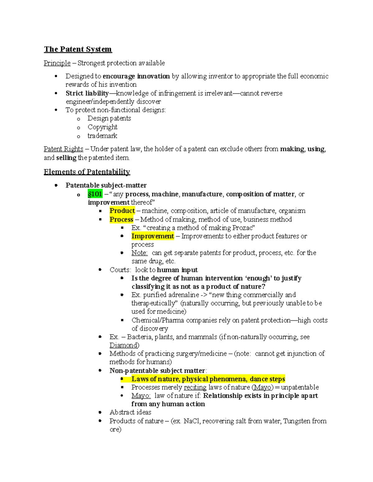 The Patent System Outline - The Patent System Principle – Strongest ...