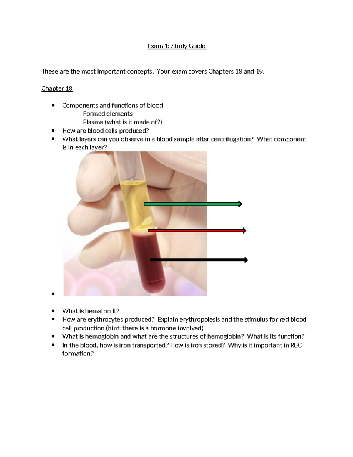 255 Exam1Studyguide - Exam 1: Study Guide These are the most important ...