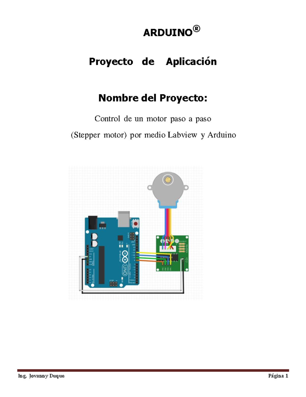 Control De Motor Paso A Paso Con Labview Y Arduino Arduino ® Proyecto