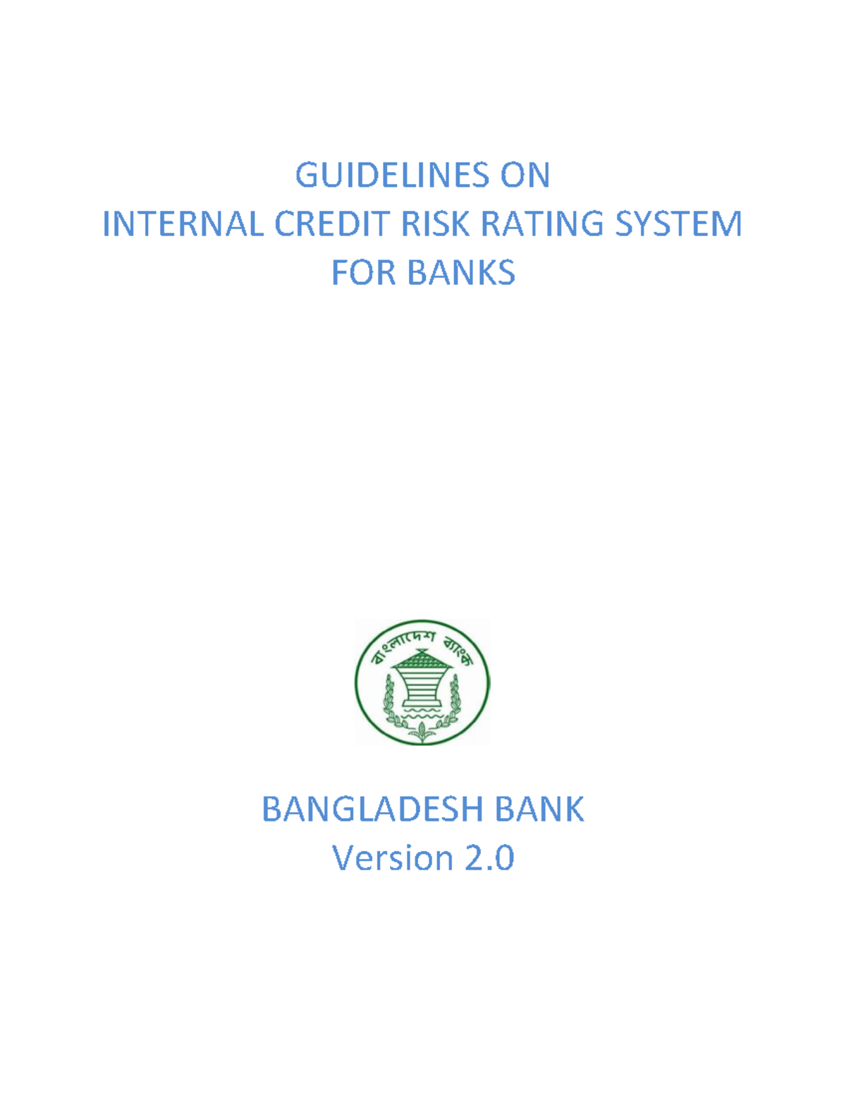 Guidellines on icrs 2019 - GUIDELINES ON INTERNAL CREDIT RISK RATING ...