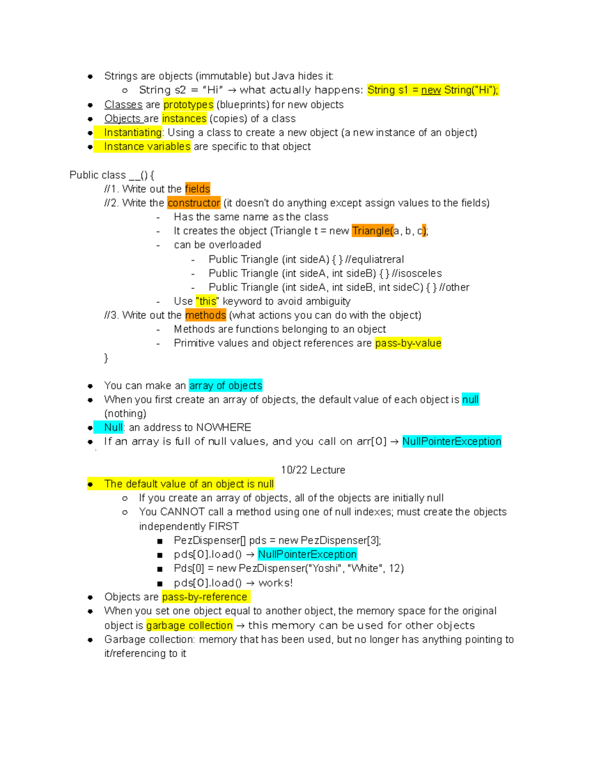 Objects lecture - CIS110 - Fall 2018 - Professors: Paul McBurney & Adam Mally - Strings are ...