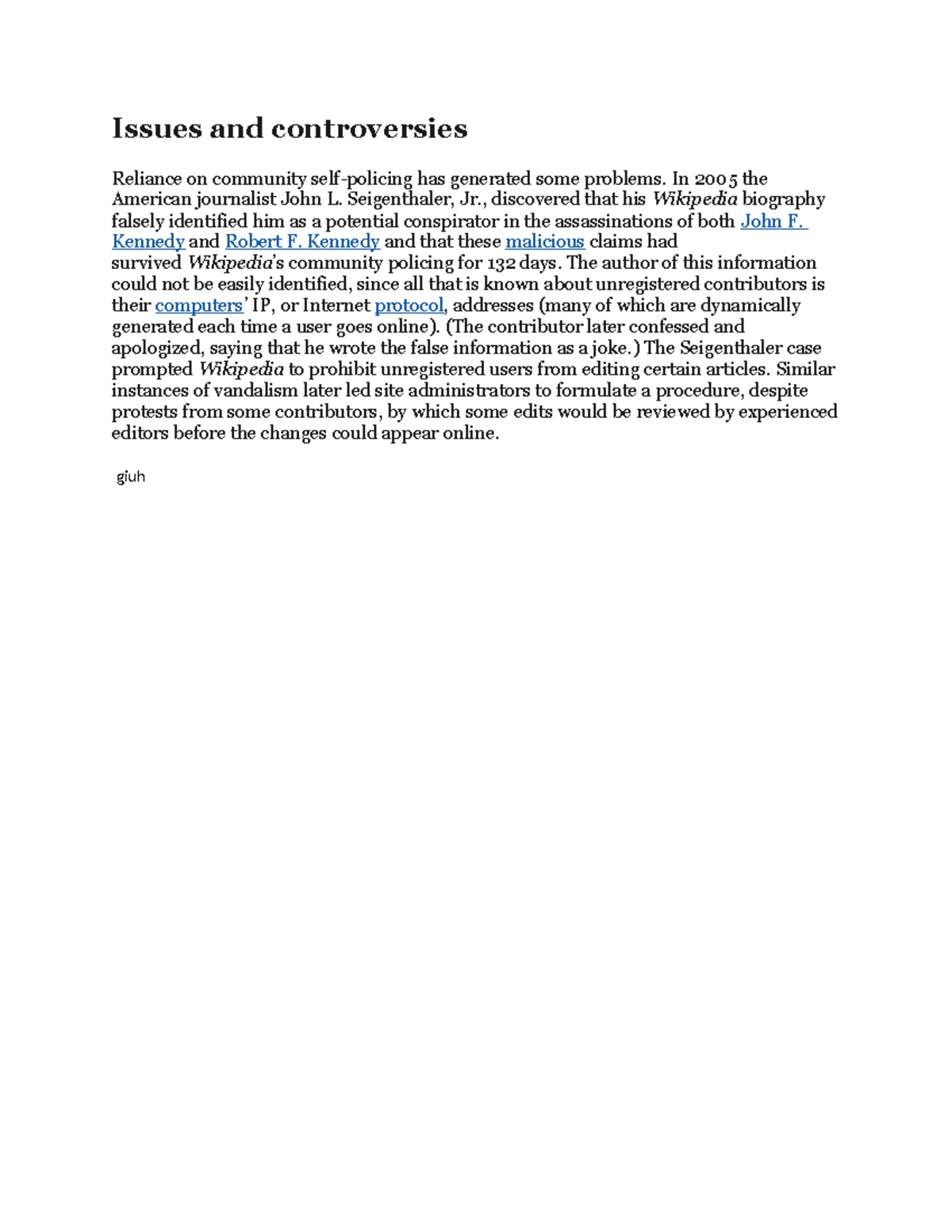 Issues and controversies - Issues and controversies Reliance on ...