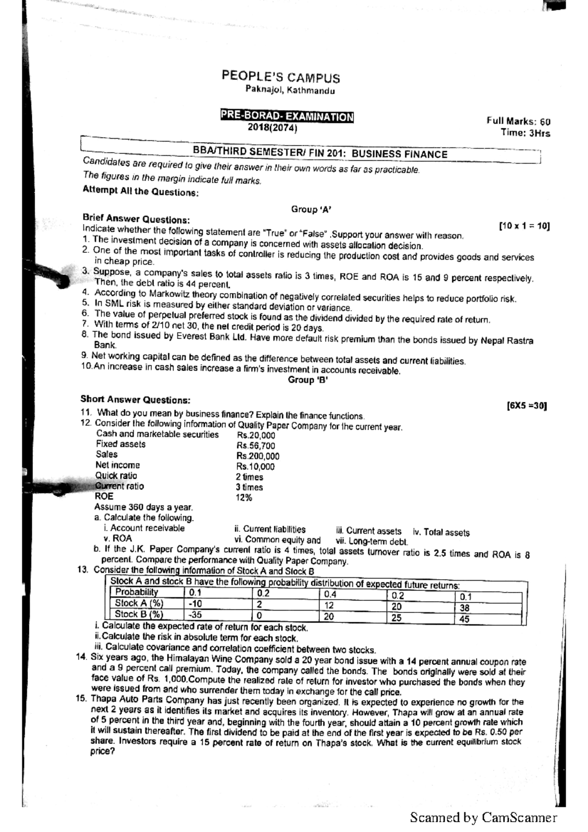 3rd SEM all questions papers - Financial Accounting - Studocu