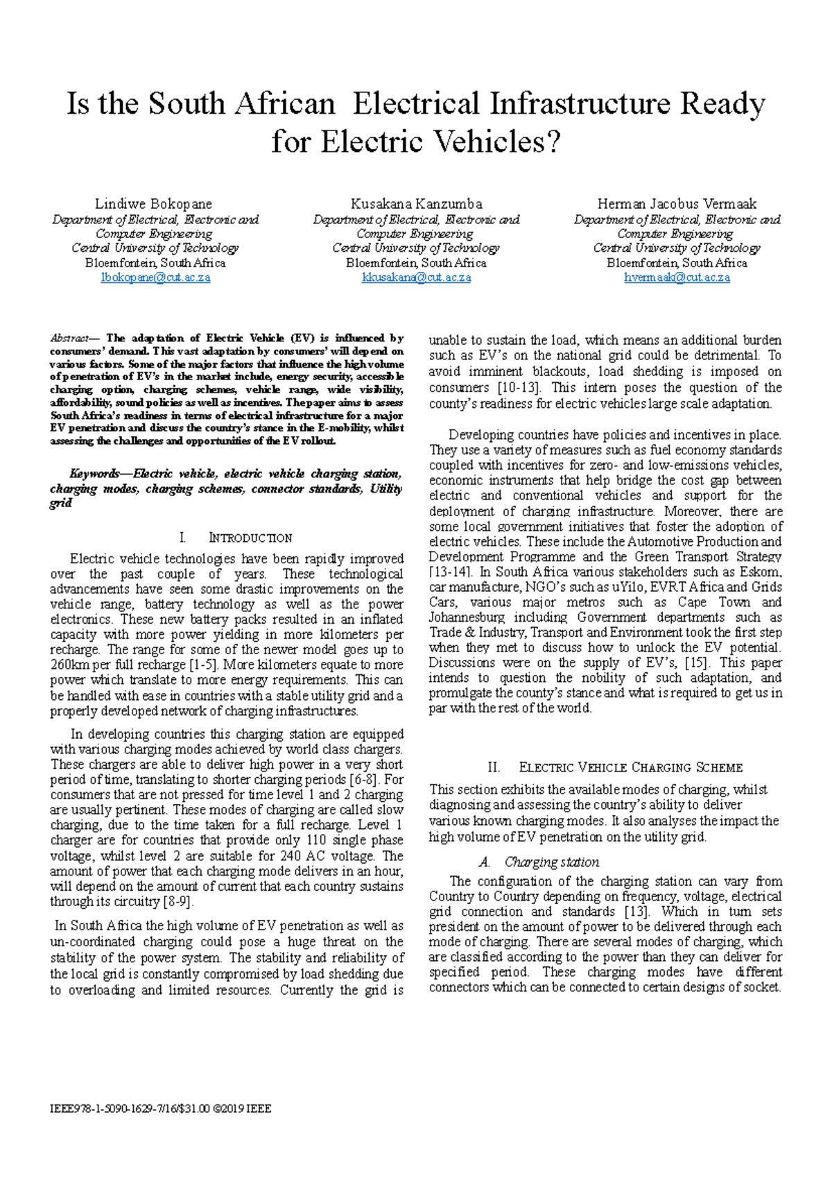 Isthe South African Electrical Infrastructure Readyfor Electric ...