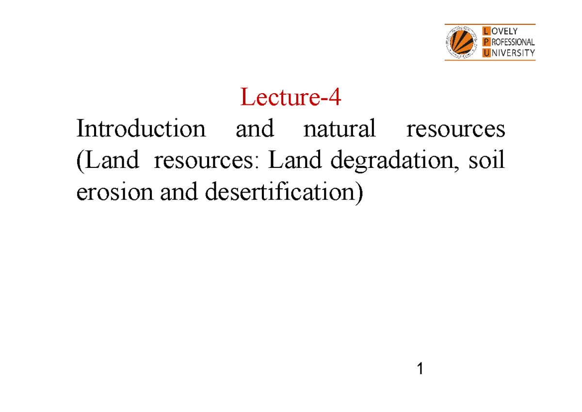 Lecture 4 Copy - these are notes - Lecture- Introduction and natural ...