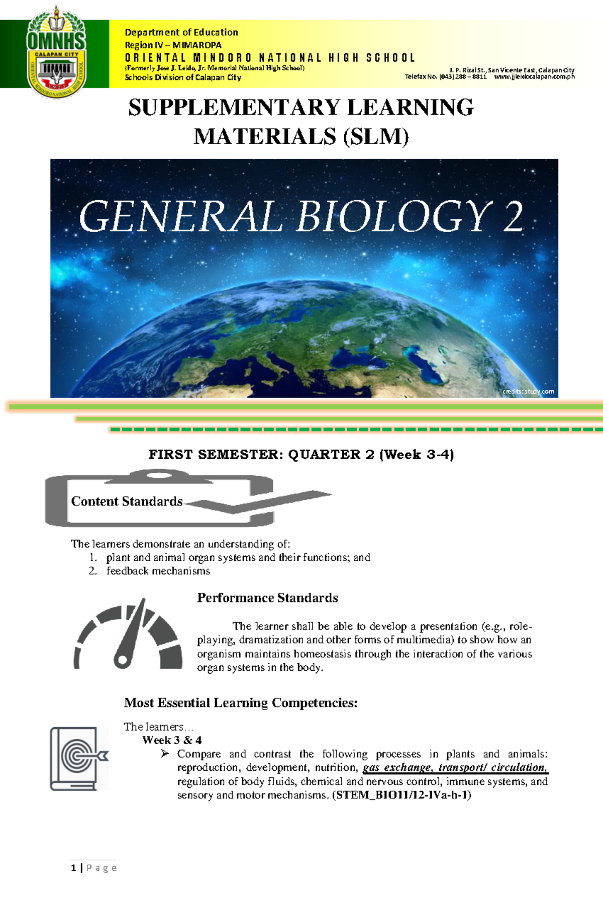 Mmmmmiiiiilllll8 - SUPPLEMENTARY LEARNING MATERIALS (SLM) GENERAL ...