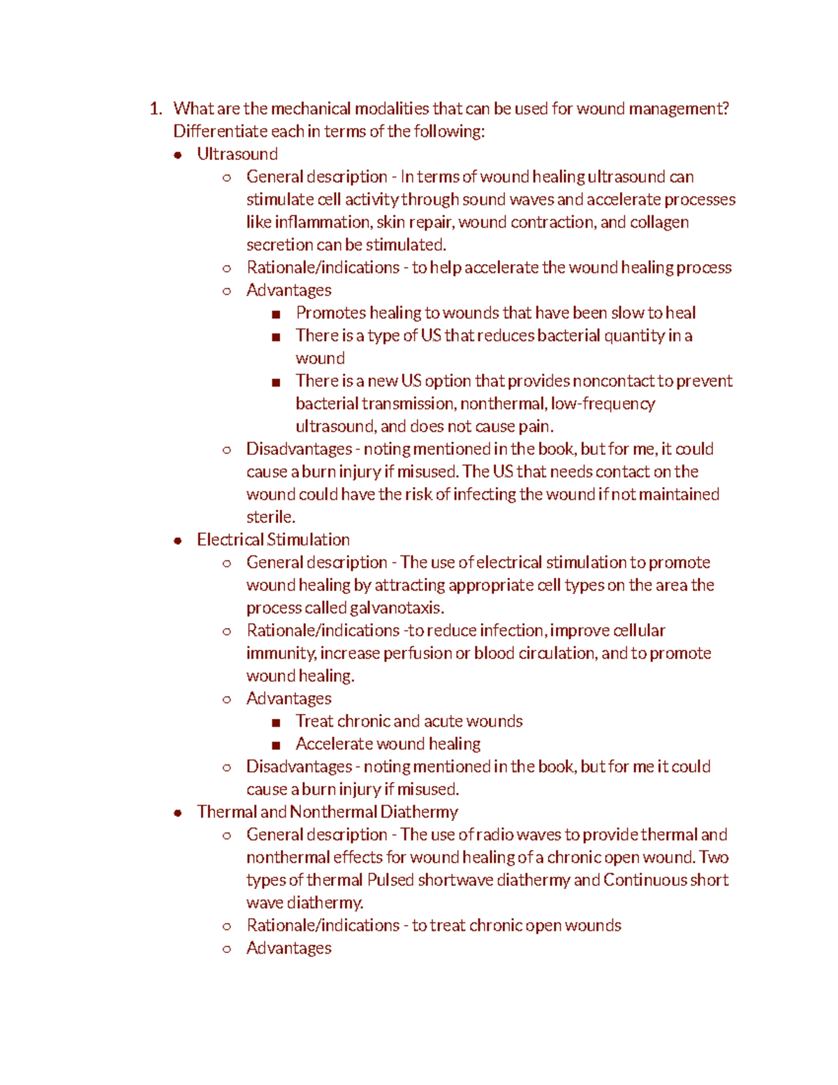 Modalities for wound management - What are the mechanical modalities ...