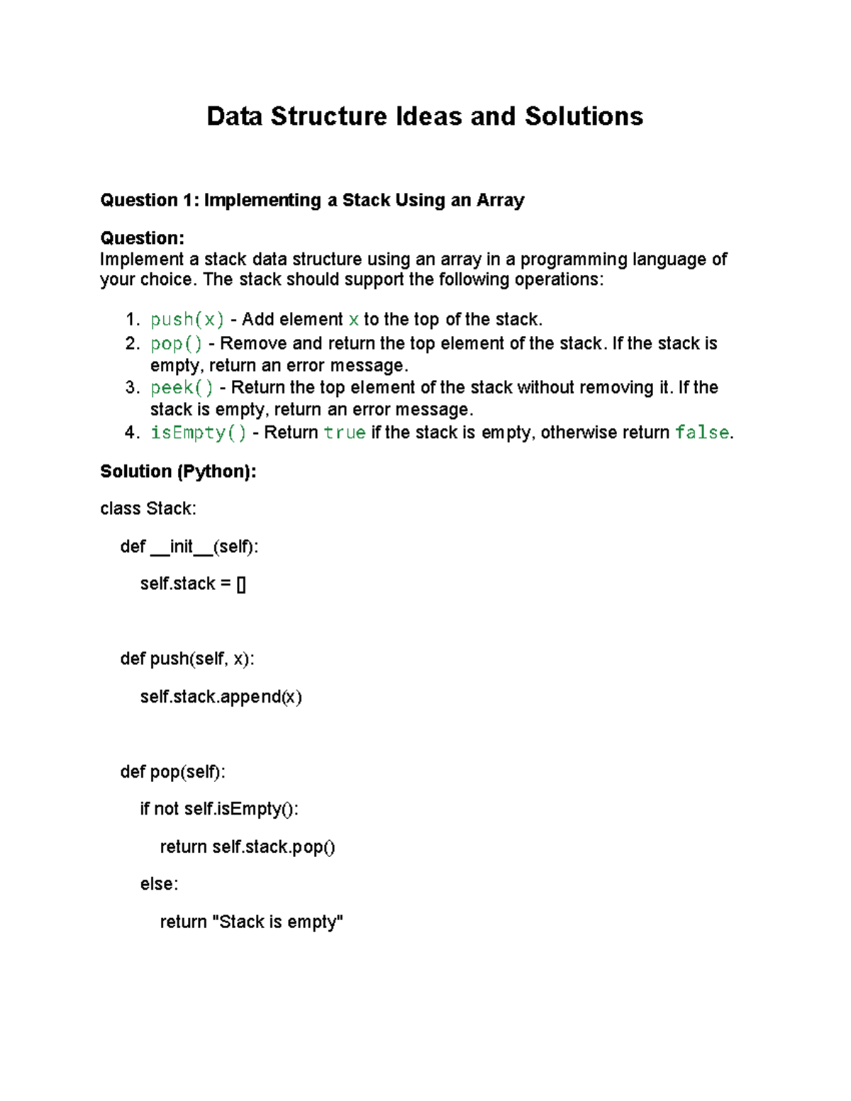 Data structure ideas and solutions - Data Structure Ideas and Solutions ...