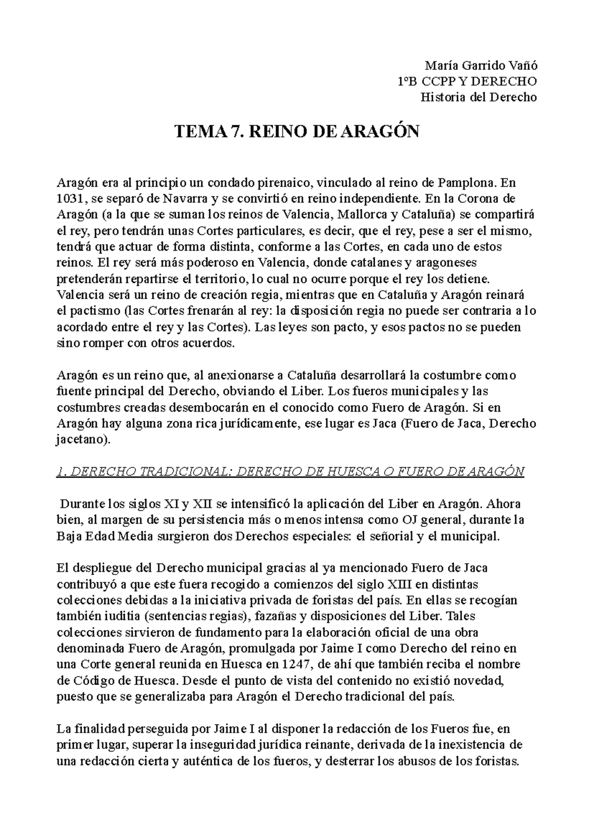 Historia der t7 - dhier - María Garrido Vañó 1ºB CCPP Y DERECHO Historia del Derecho TEMA 7 ...
