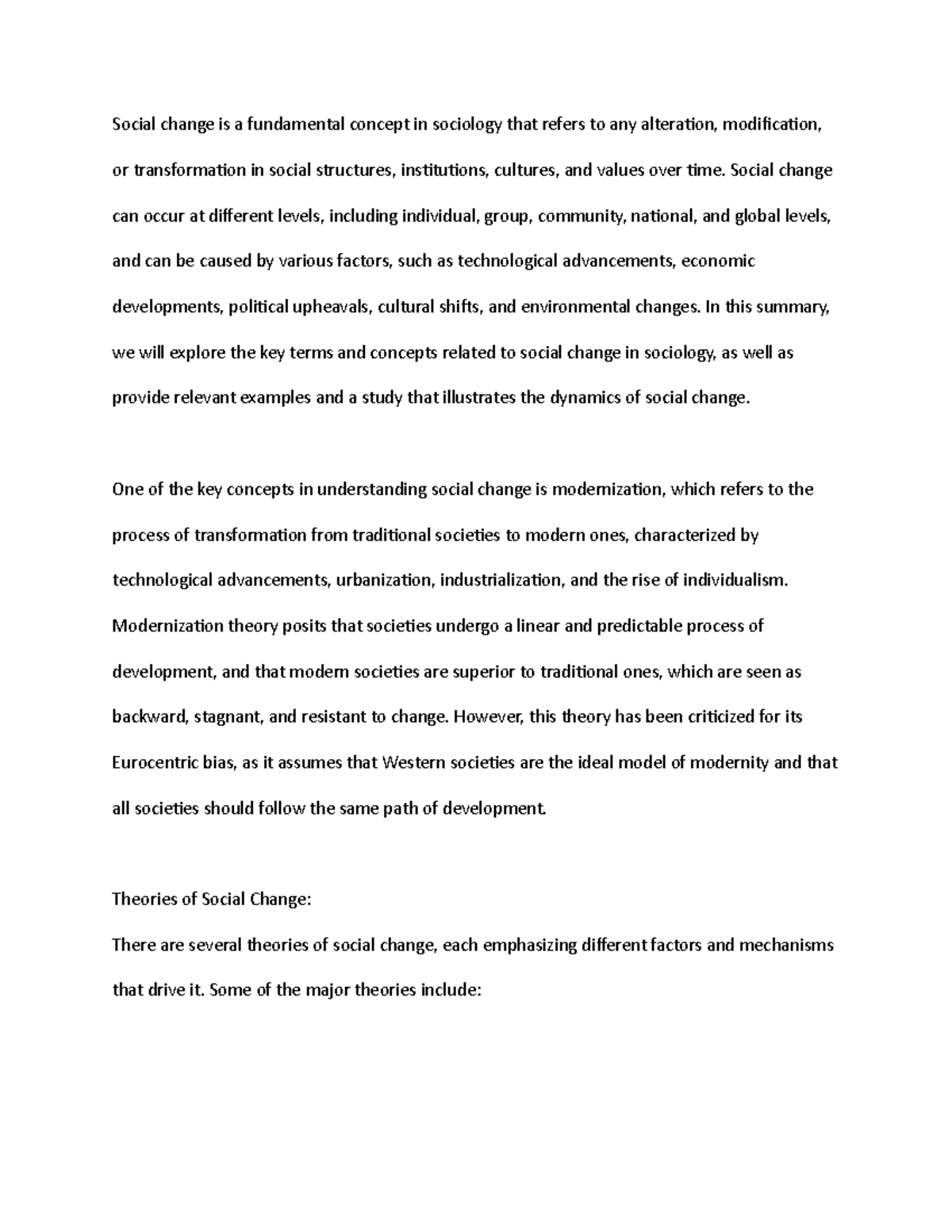 Social change - Social change can occur at different levels, including ...