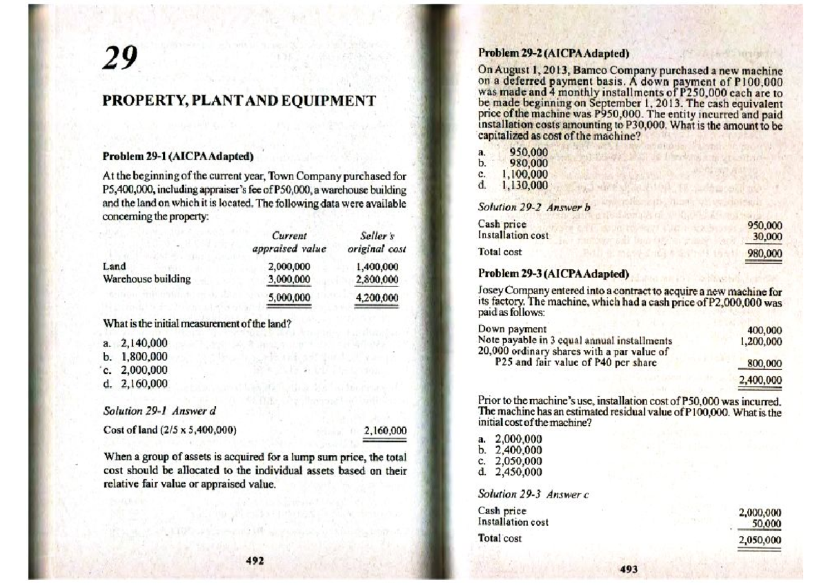 PPE - Property Plant and Equipment handouts - BS accountancy - Studocu