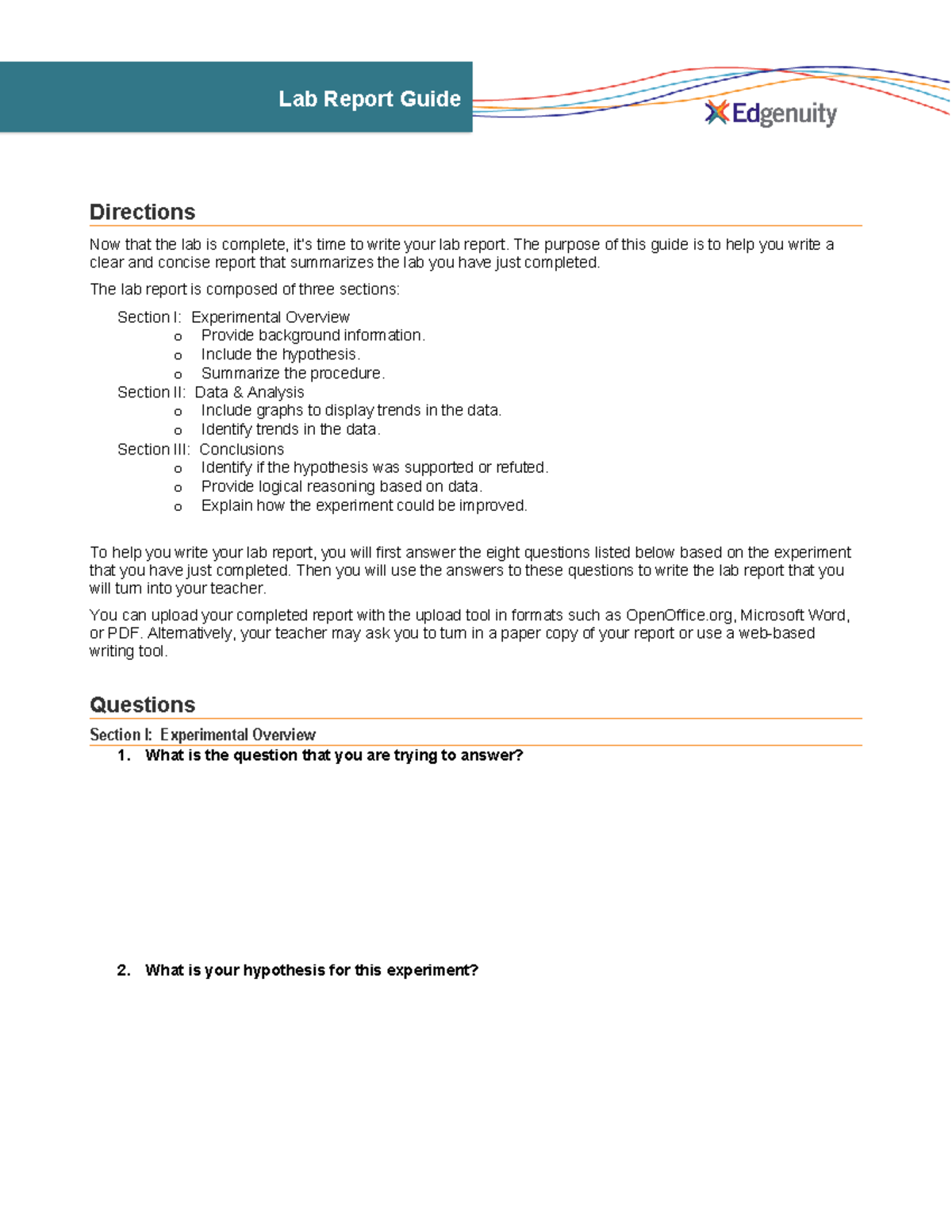 Lab-report-guide - bbn - Directions Now that the lab is complete, it’s ...