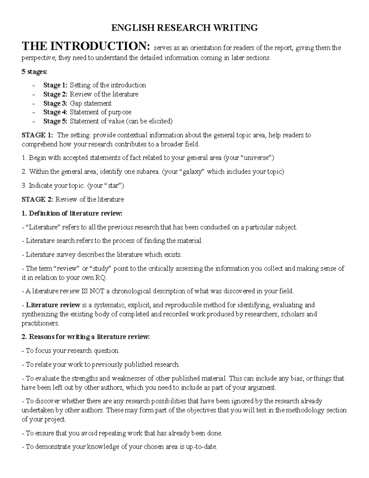 English- Research- Writing - ENGLISH RESEARCH WRITING THE INTRODUCTION ...