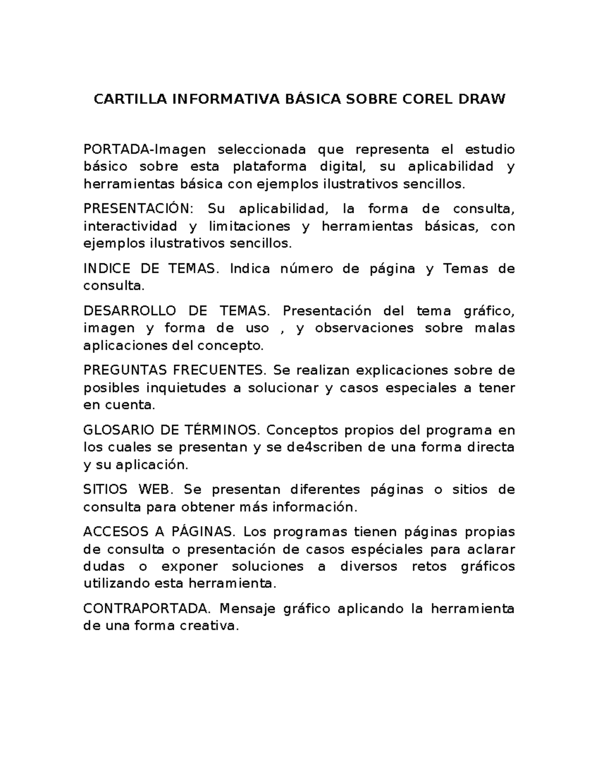 Cartilla Informativa Básica Sobre Corel DRAW - CARTILLA INFORMATIVA ...