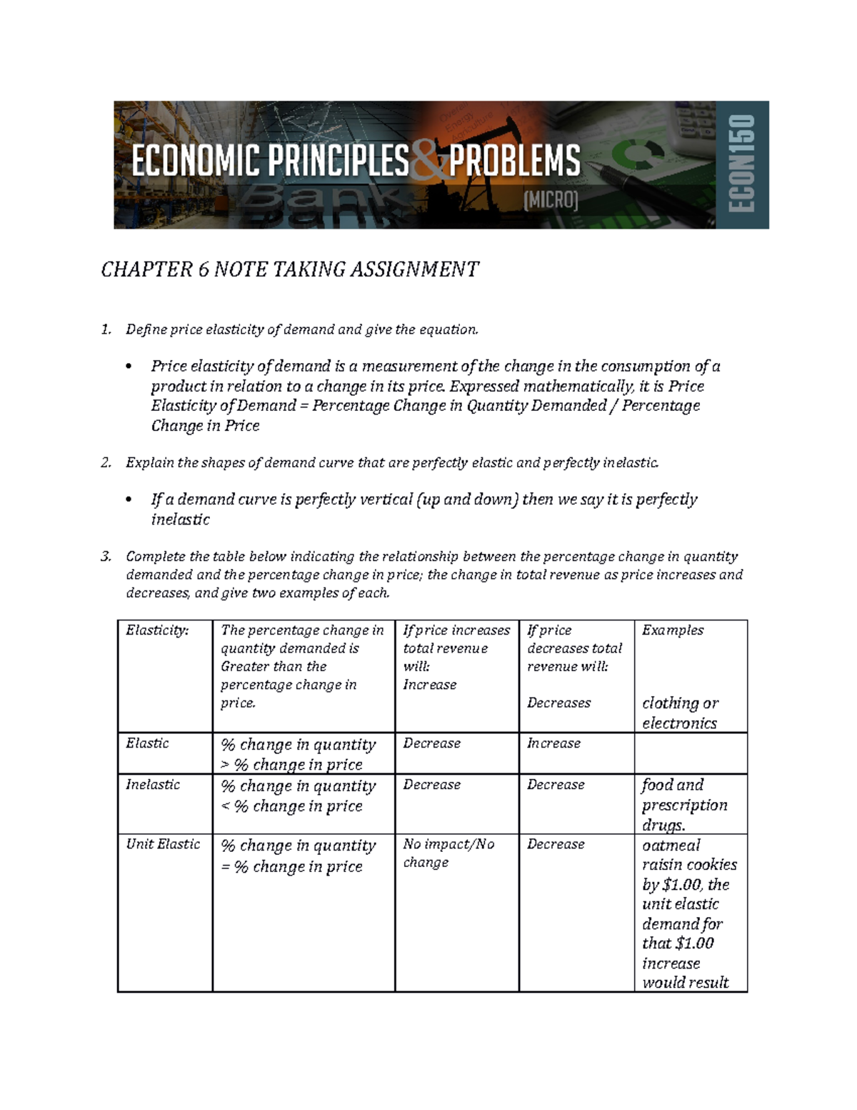 Econ150 document Note Taking Assignment Chp 6-1(1) - CHAPTER 6 NOTE ...