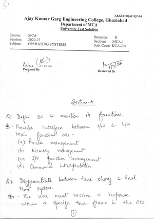 Master of computer application - MCA2020 - AKTU - Studocu