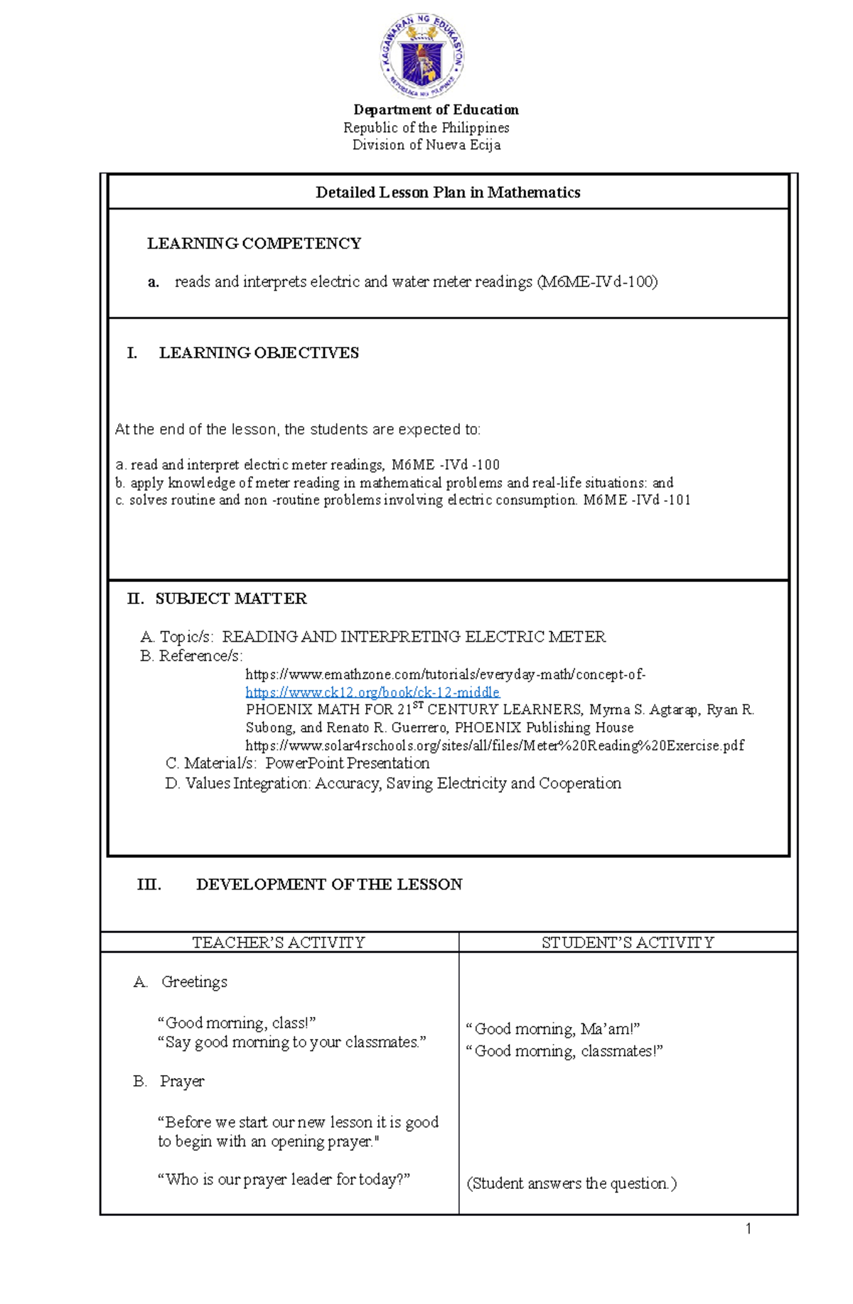 Latest detailed lesson plan - Department of Education Republic of the ...