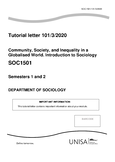 saw1502 - Unisa - social auxiliary worker - Studocu