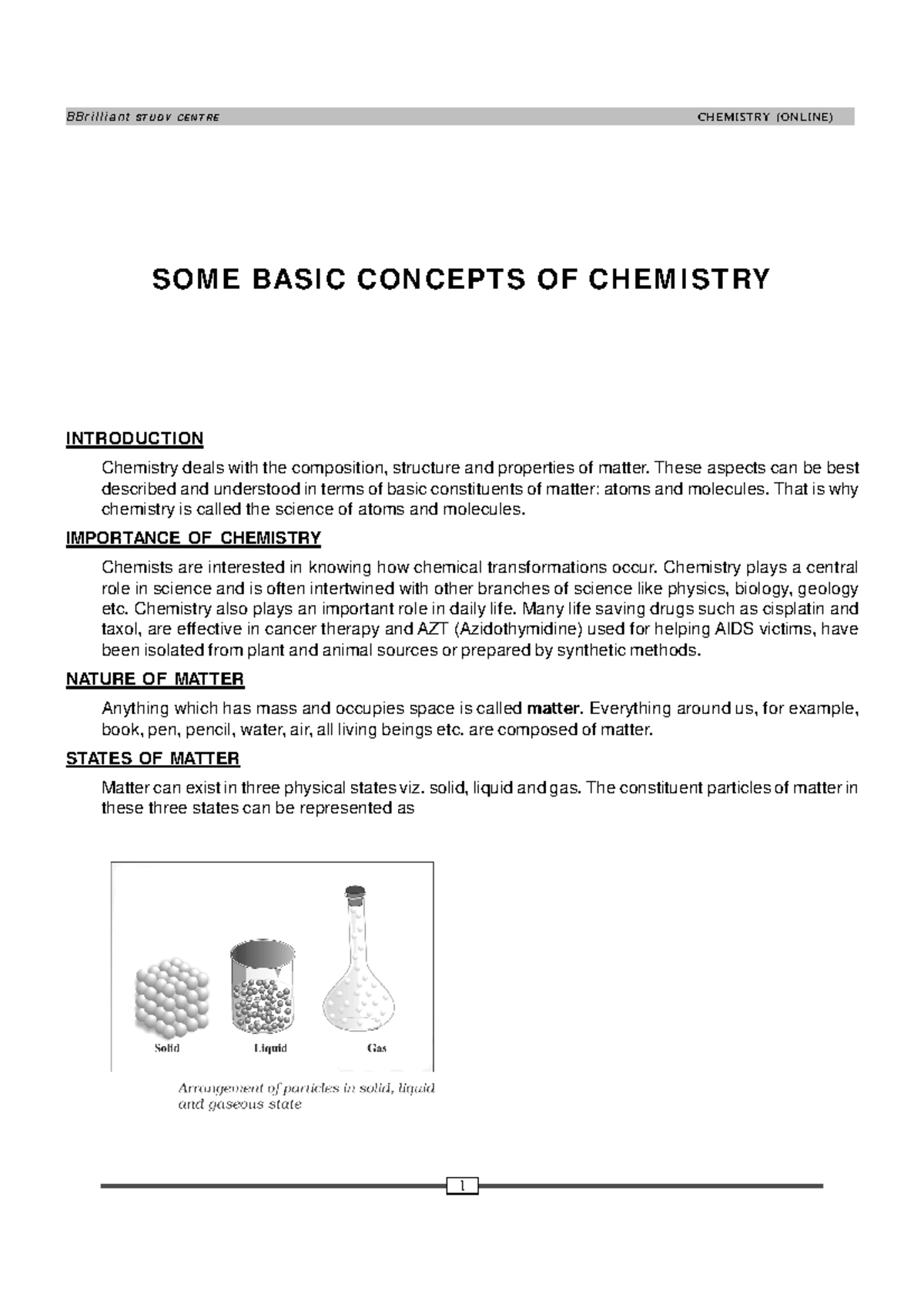 Some Basic Concepts of Chemistry [Lecture Note] - INTRODUCTION ...