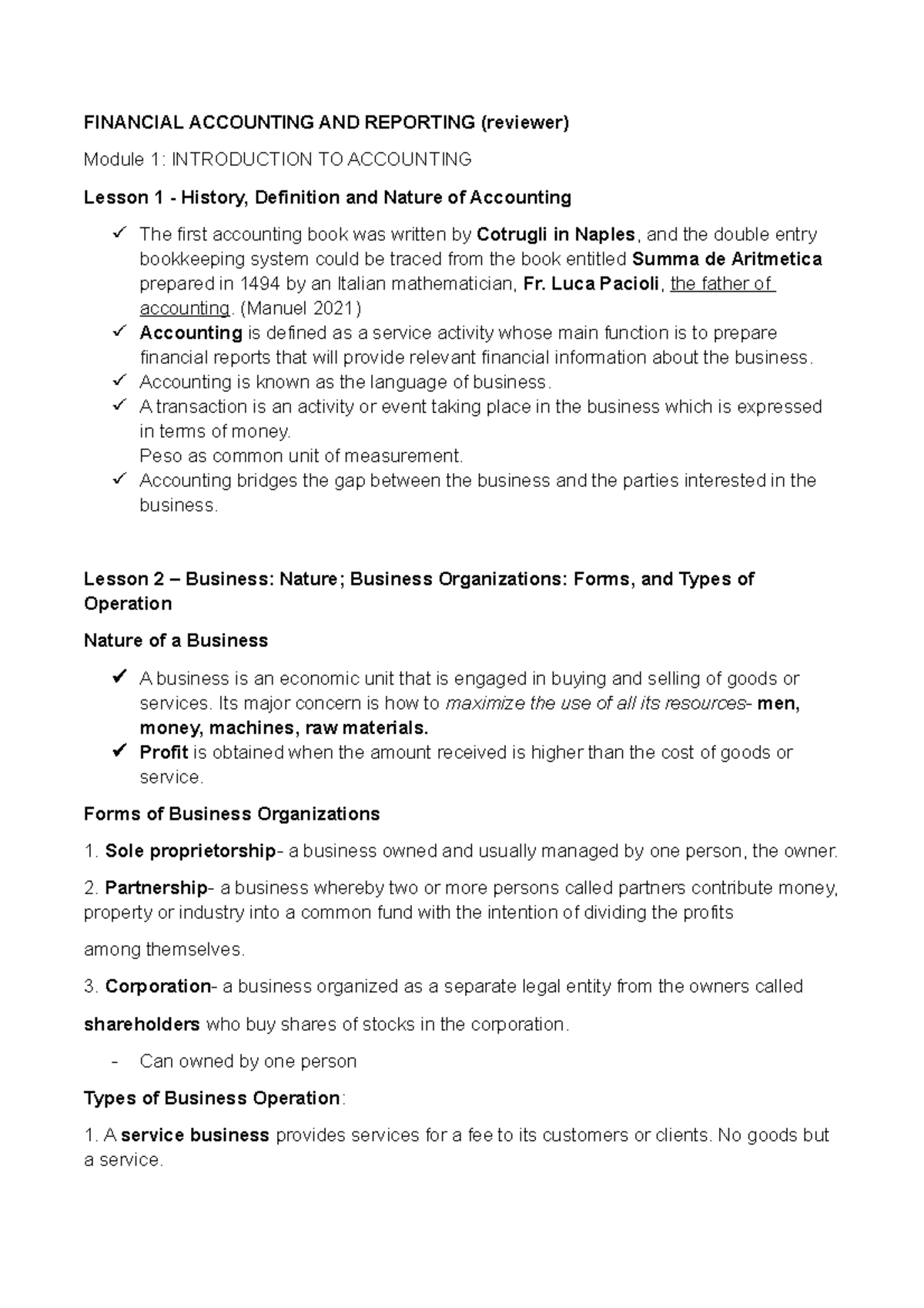 FAR Reviewer prelim 1st sem - FINANCIAL ACCOUNTING AND REPORTING ...