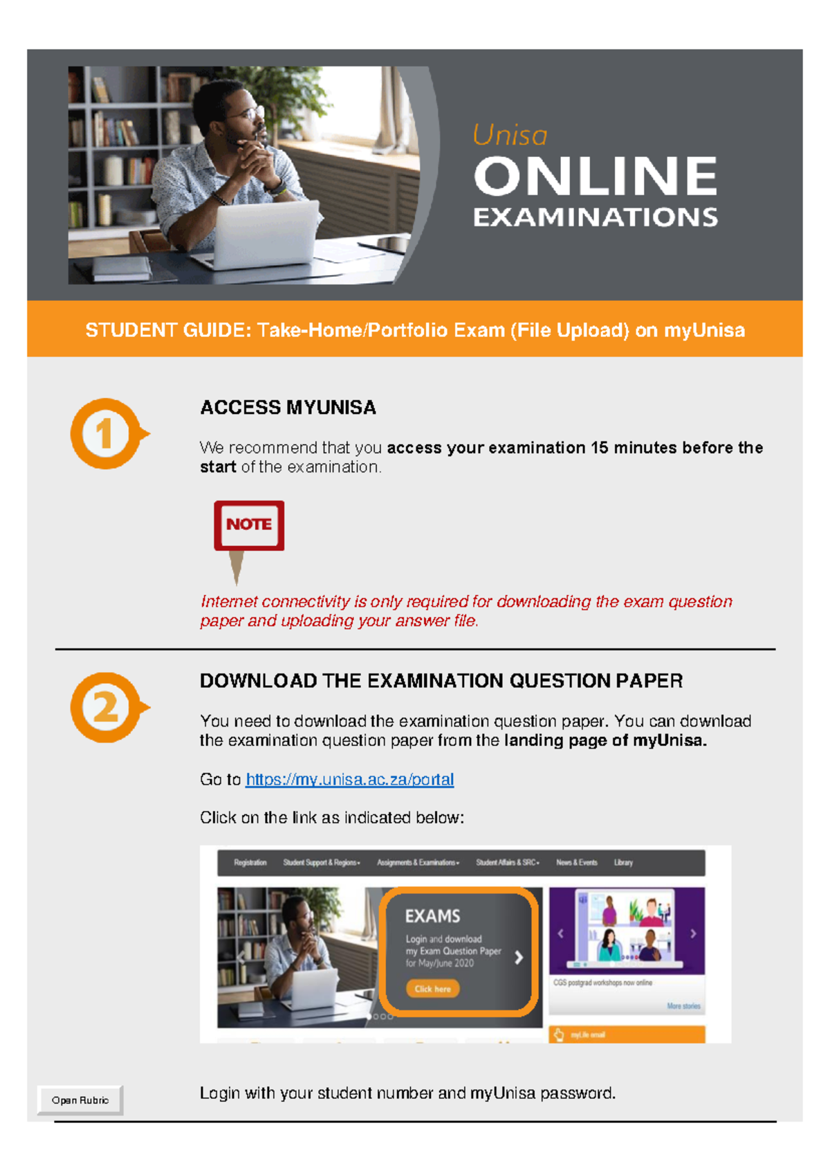 Student exam guide - This will help a lot - STUDENT GUIDE: Take-Home ...