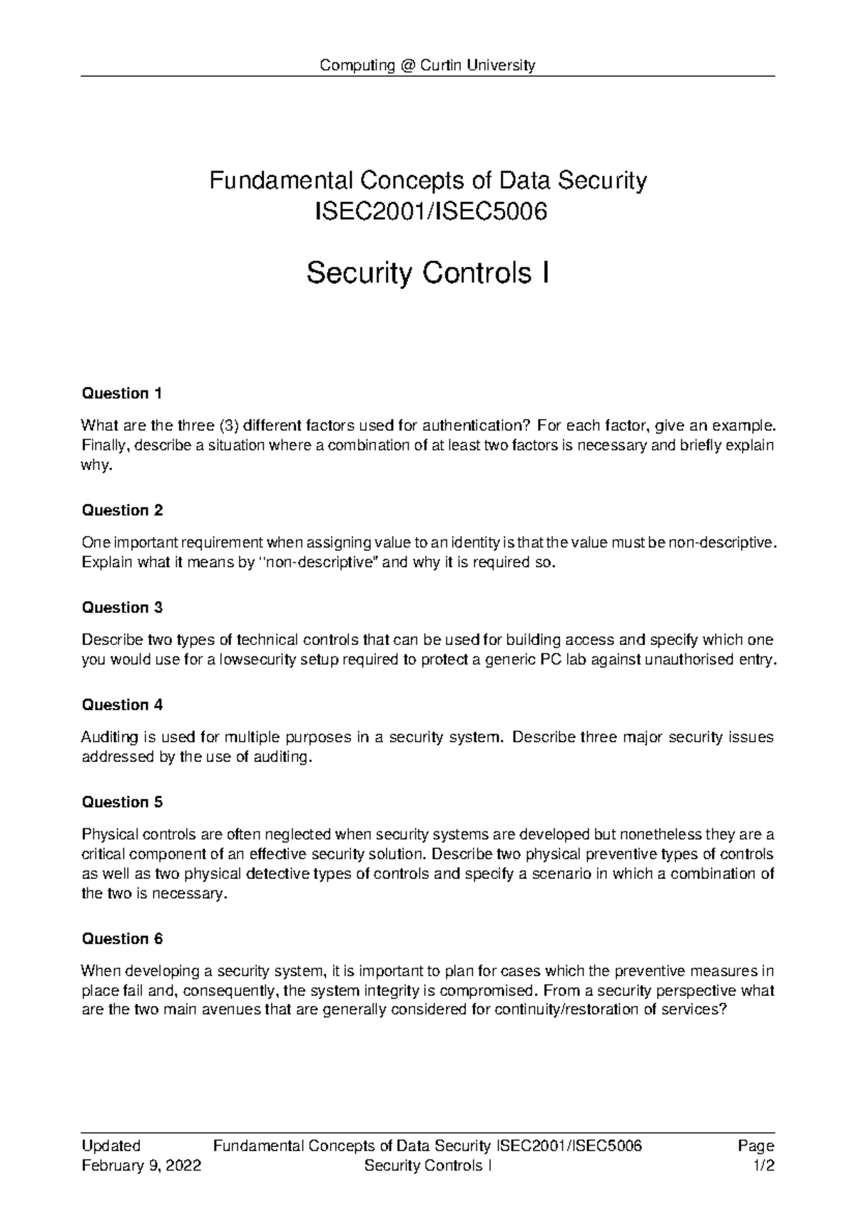 Tutorial sc1 - Computing @ Curtin University Fundamental Concepts of ...